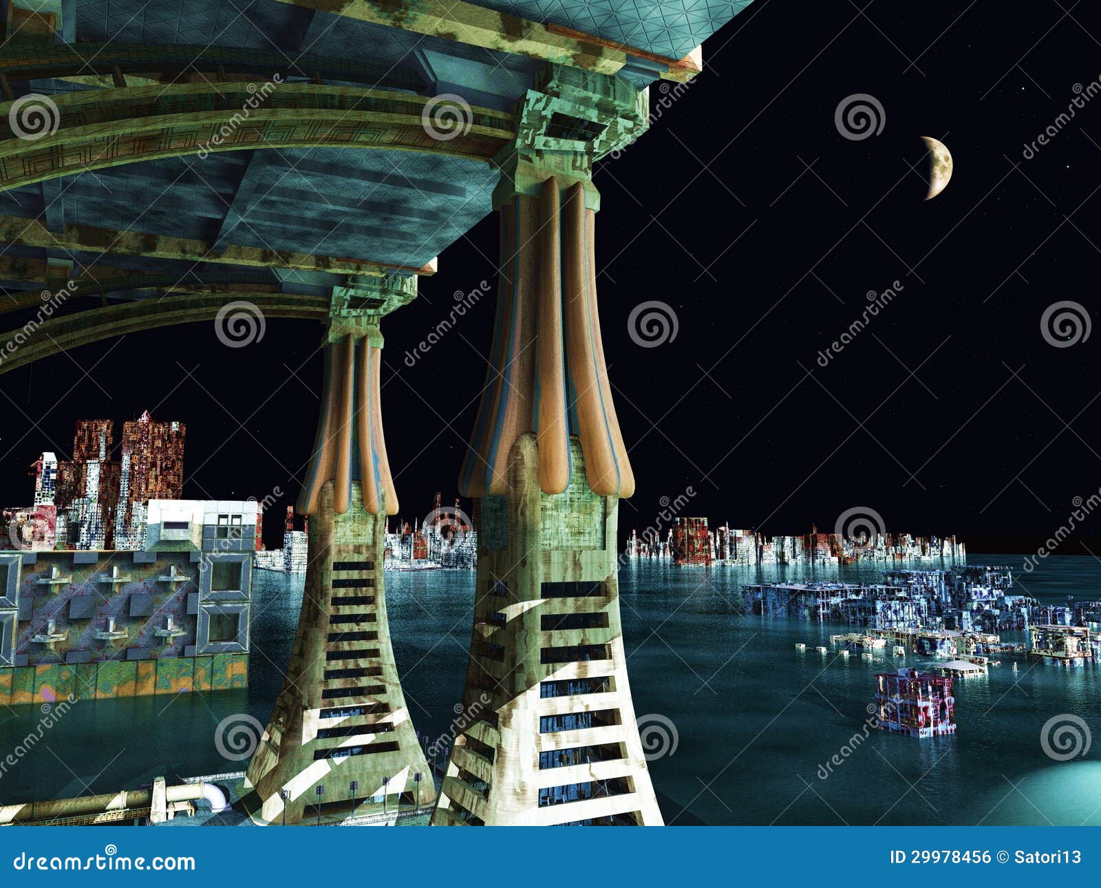 Armageddon scene in city stock photo. Image of struck - 29978456