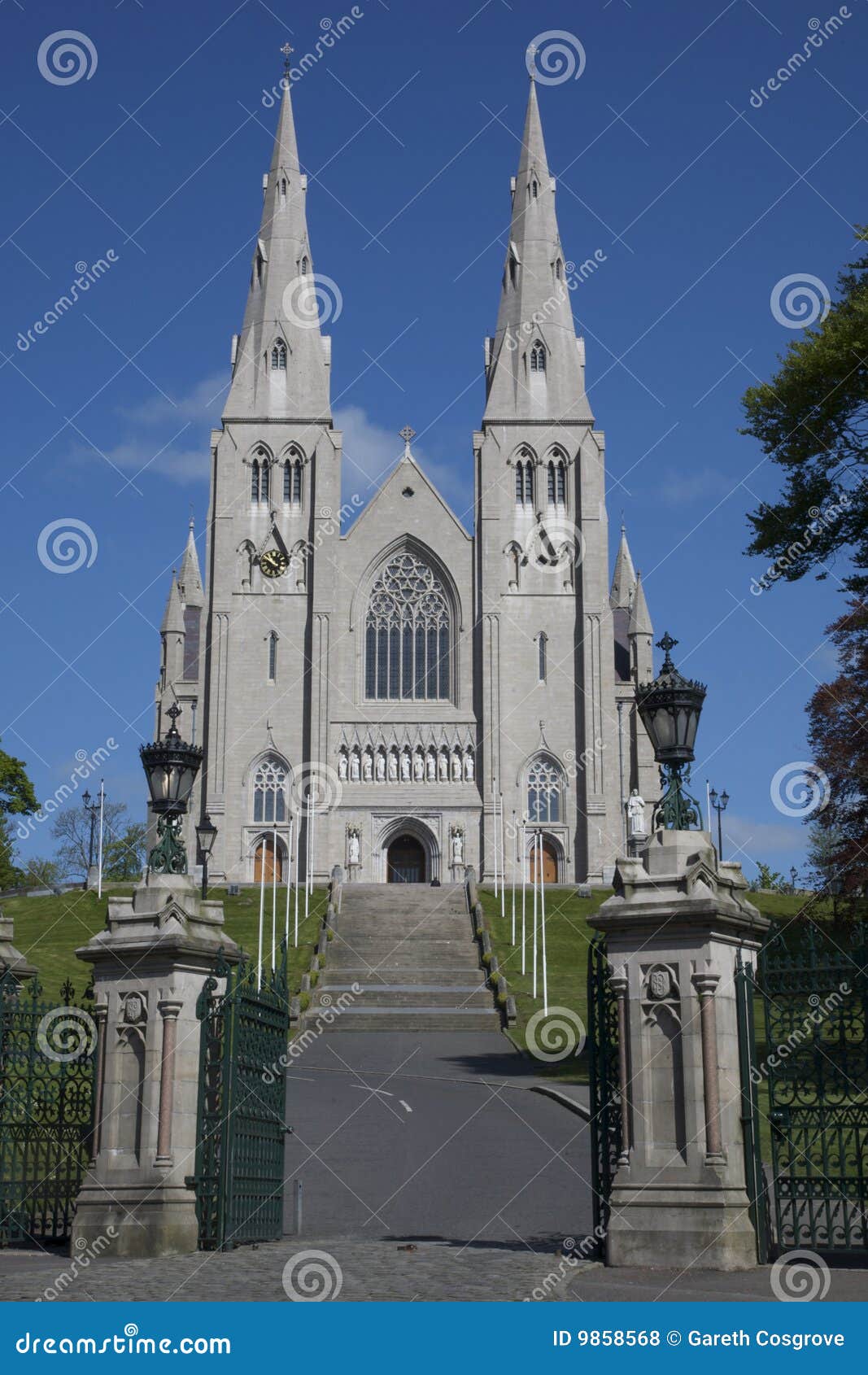 Armagh Cathedral stock photo. Image of roman, blue, gateway - 9858568