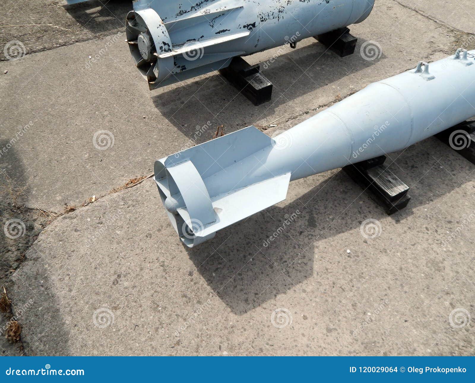 Armament of Aircraft and Helicopters Rockets Stock Photo - Image of ...