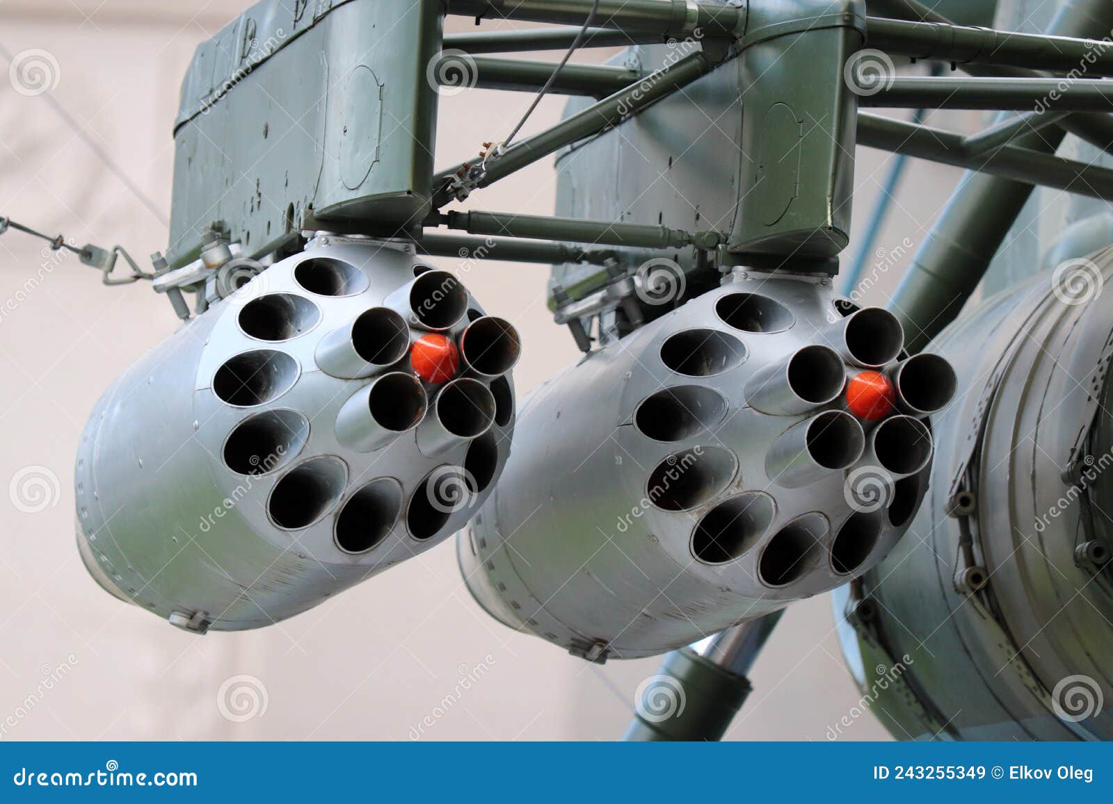 Military Helicopter, Rocket Pods on the Wing Stock Image - Image of ...