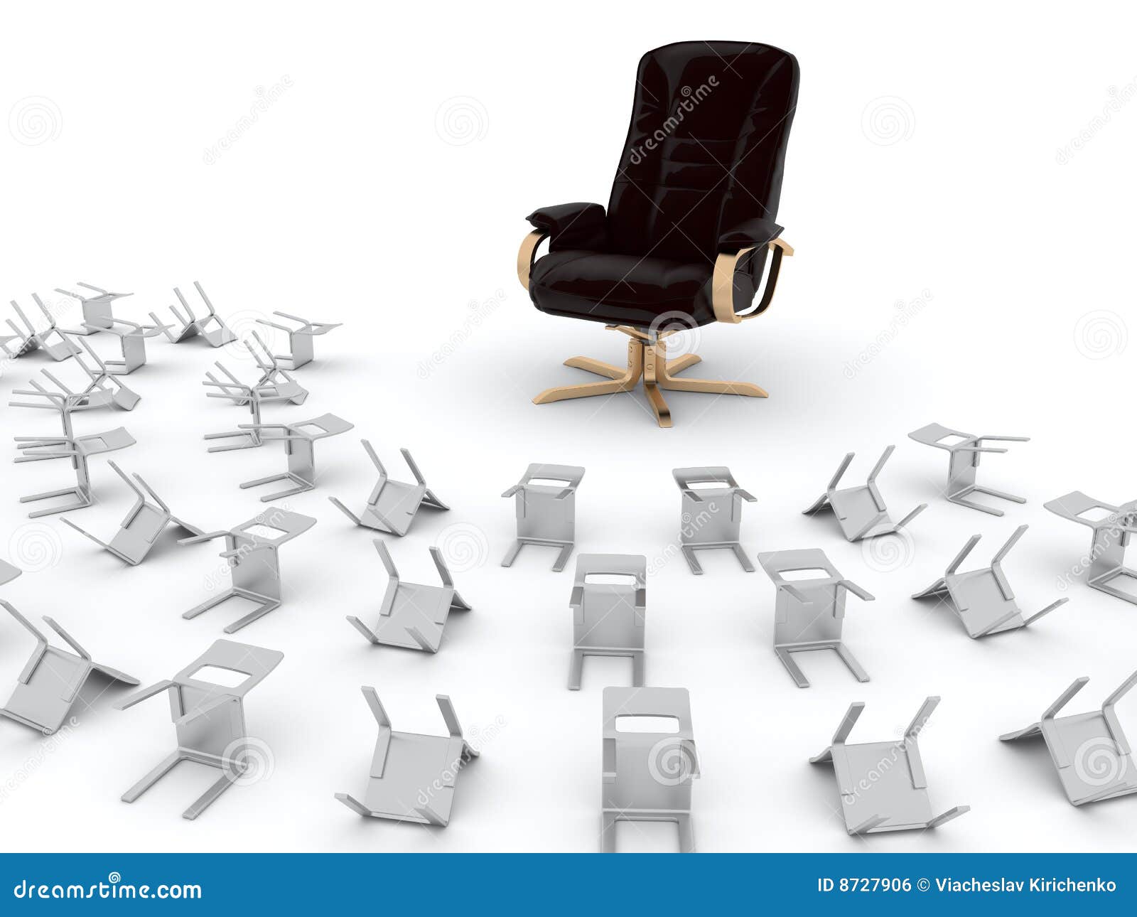 Armchair and chairs croud stock illustration. Illustration of ...