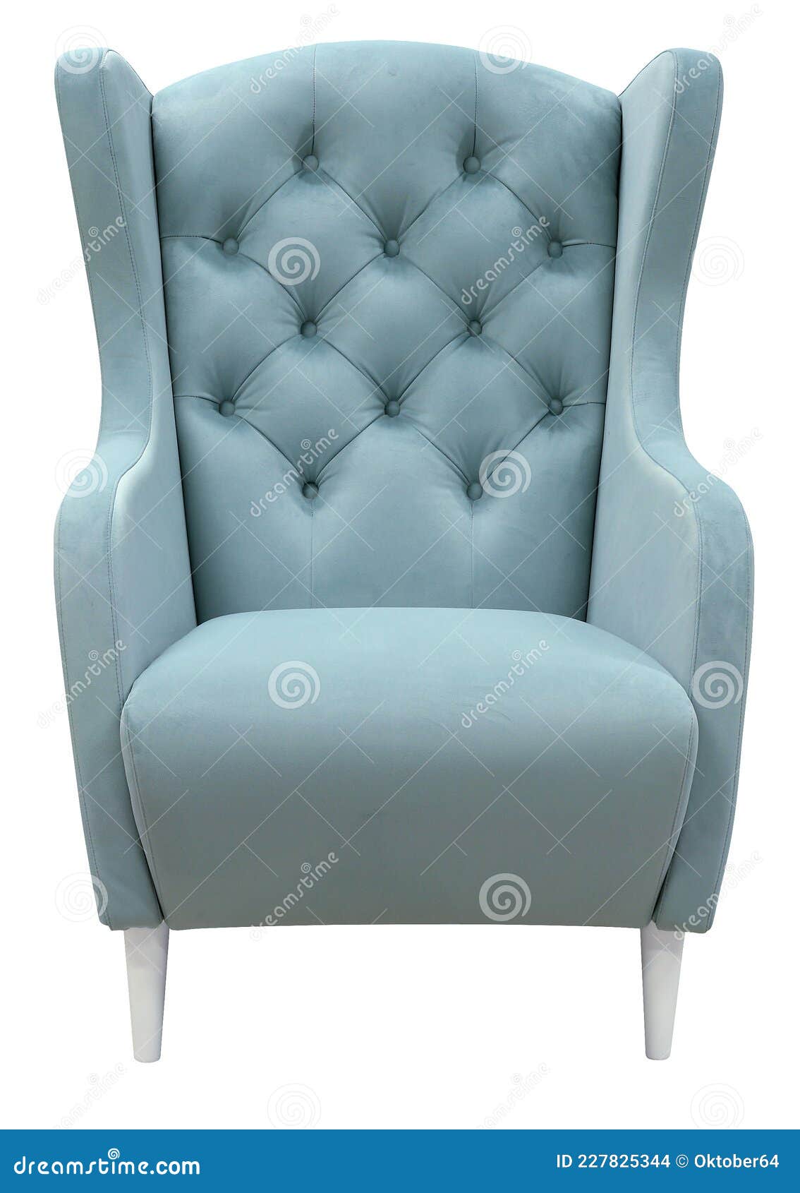Armchair Isolated on White Background. View 2 Stock Photo - Image of ...