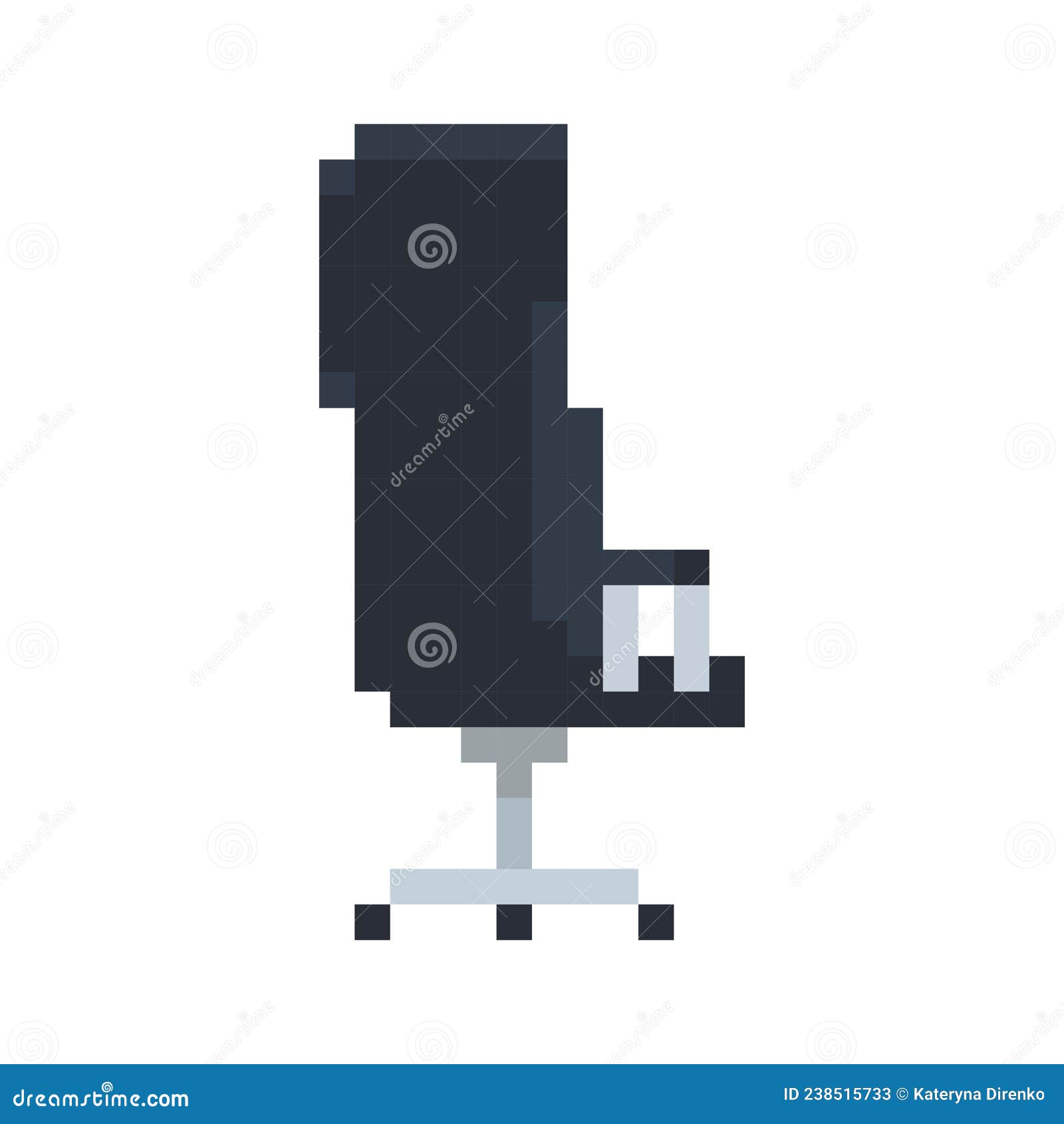 Armchair and Table. Element of the Interior. Pixel Art. Old School ...