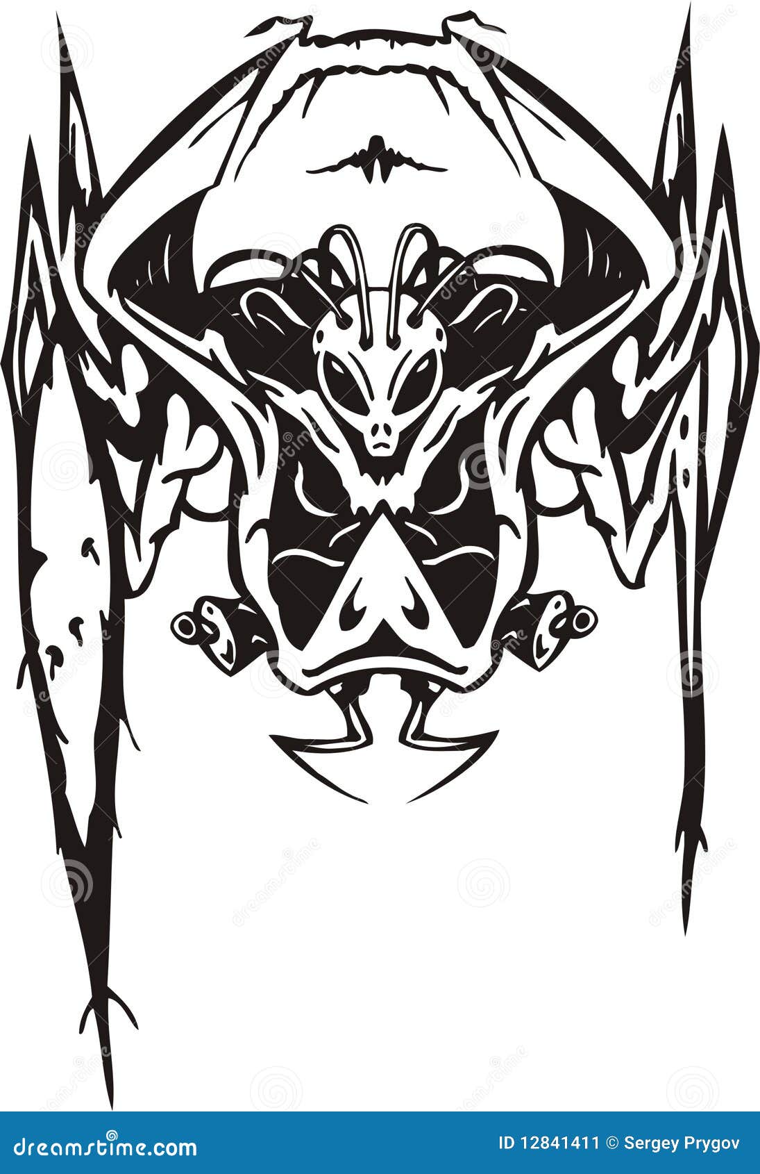 Armed Alien In The Form Of A Spider. Stock Illustration | CartoonDealer ...