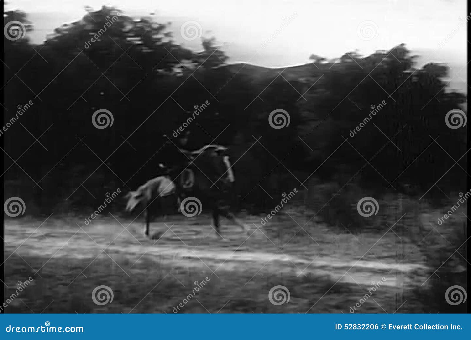 Armed Cowboys on Horseback Chasing Man on Trail Stock Footage - Video ...