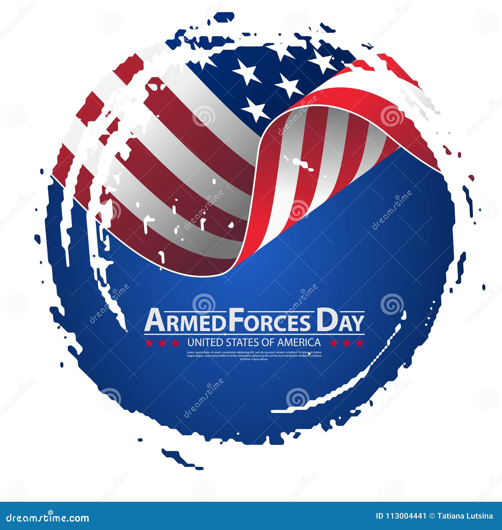 Armed Forces Day Template Poster Design. Vector Illustration Background ...