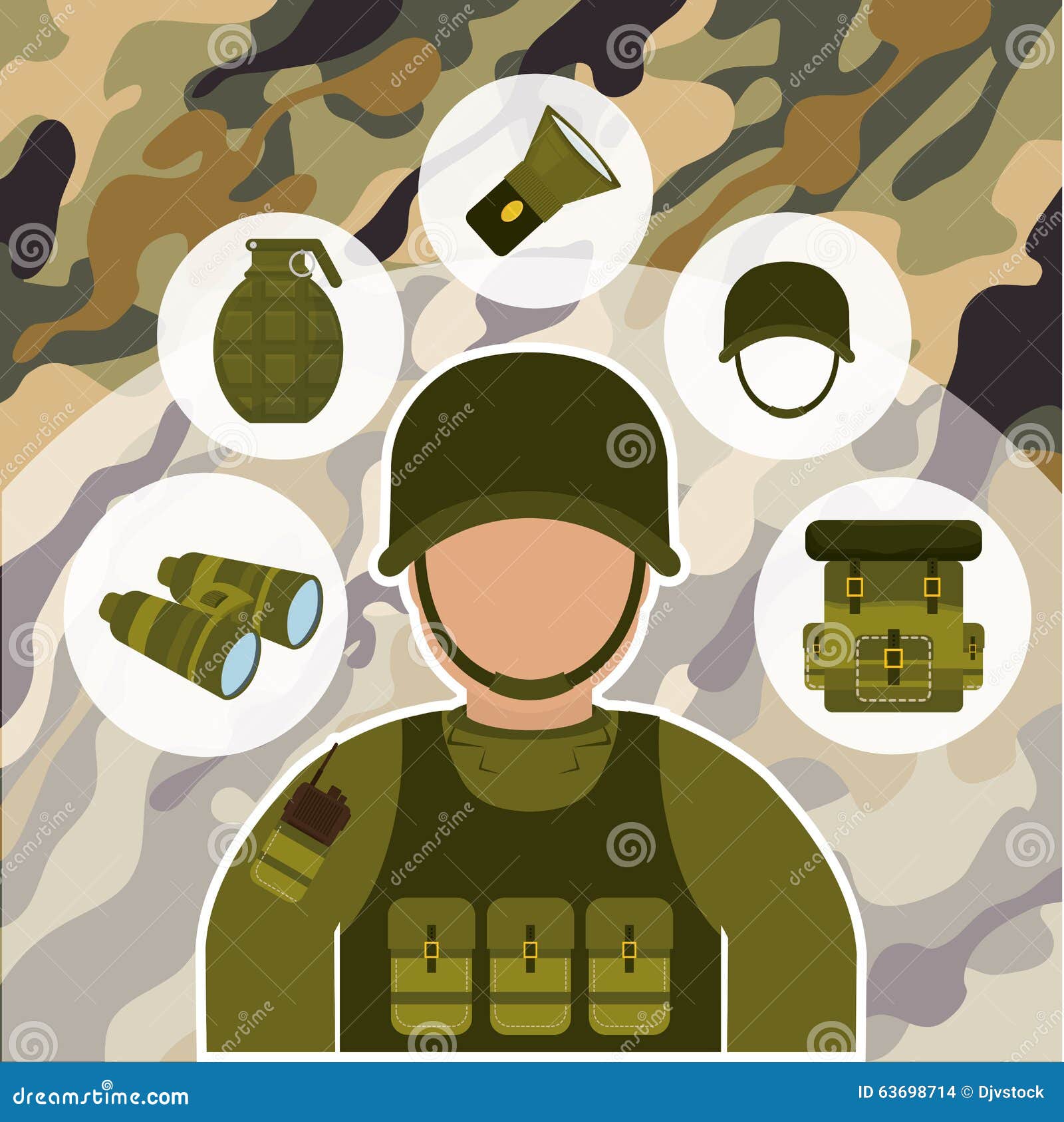 Armed forces design stock vector. Illustration of grenade - 63698714