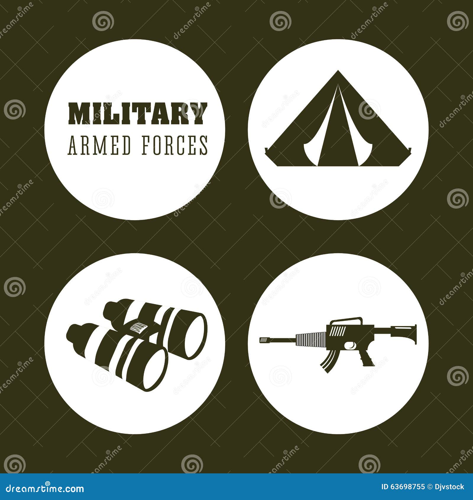 Armed forces design stock vector. Illustration of military - 63698755