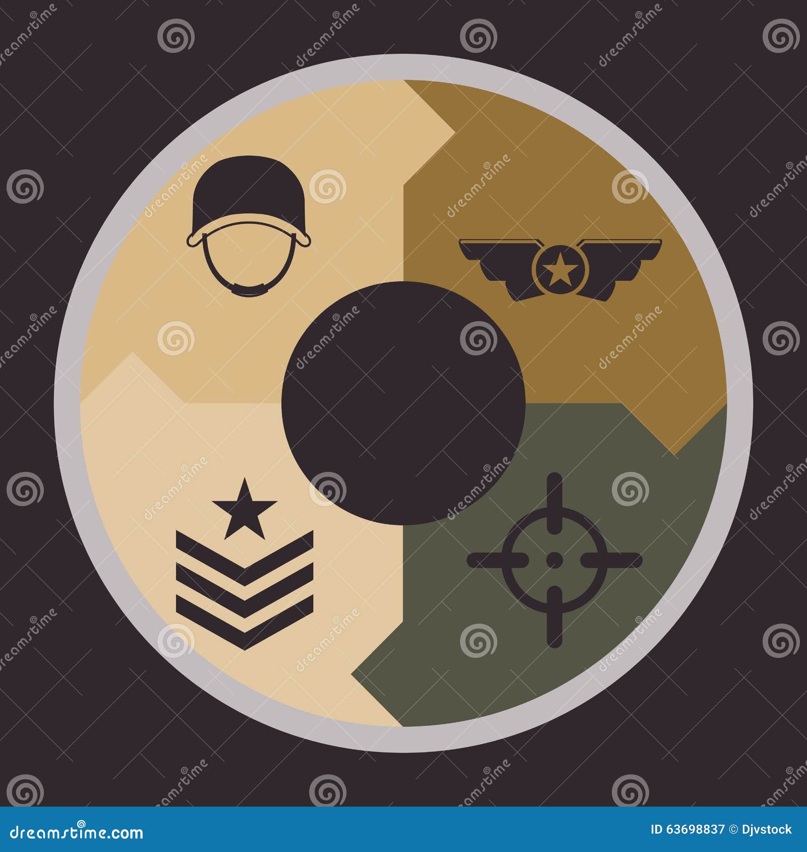 Armed forces design stock vector. Illustration of circle - 63698837