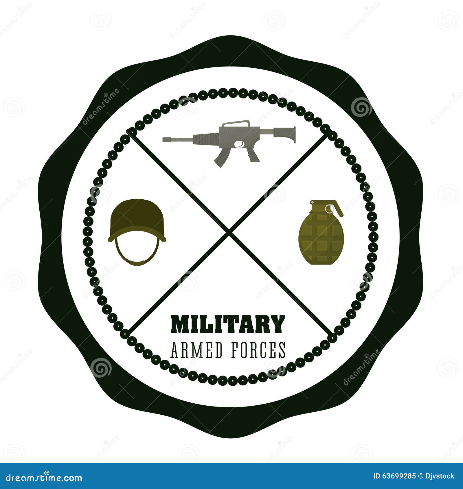 Armed forces design stock vector. Illustration of clipart - 63699285