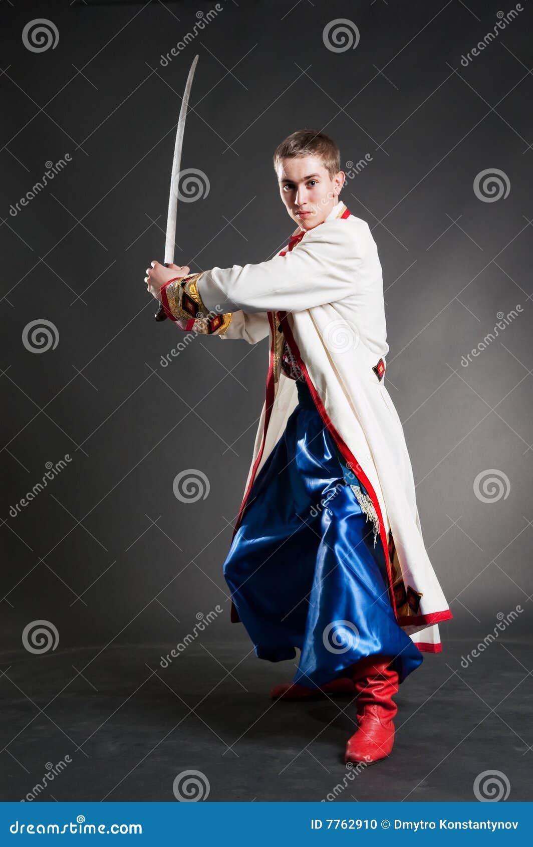 Armed handsome cossack stock photo. Image of face, decorated - 7762910
