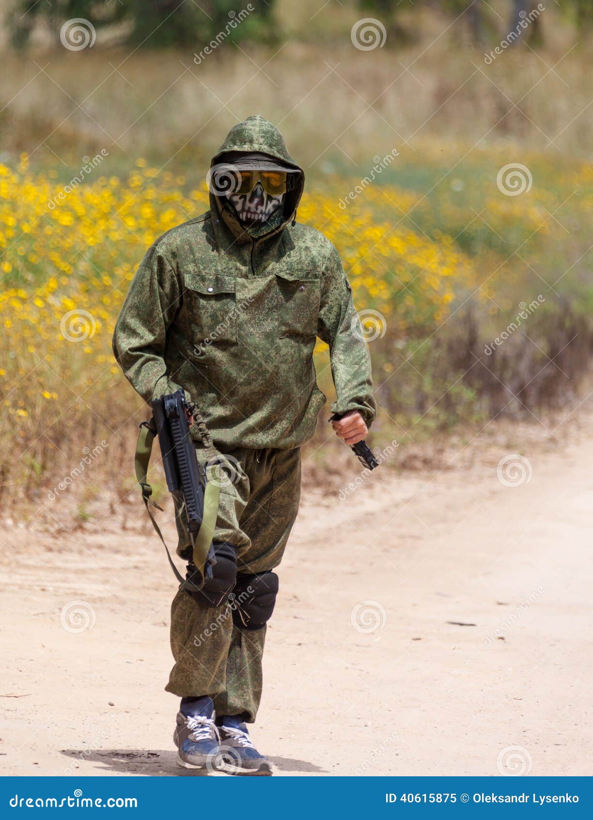 Armed man with a gun stock image. Image of male, action - 40615875