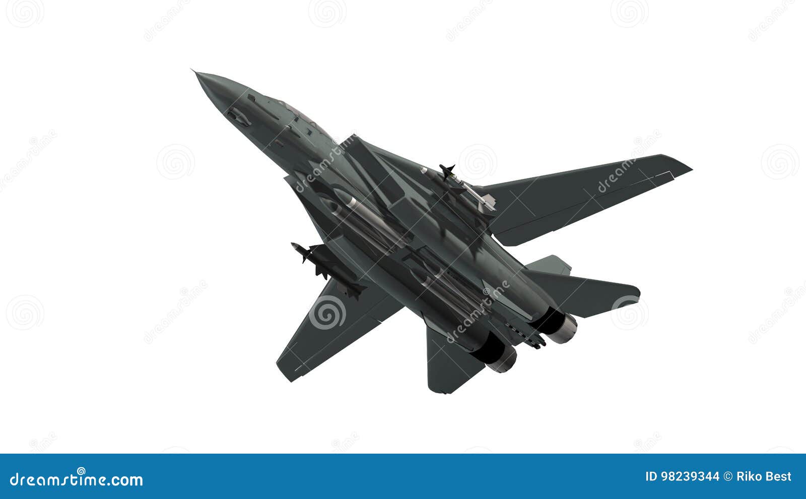Armed Military Fighter Jet In Flight - Isolated On White Stock Image ...