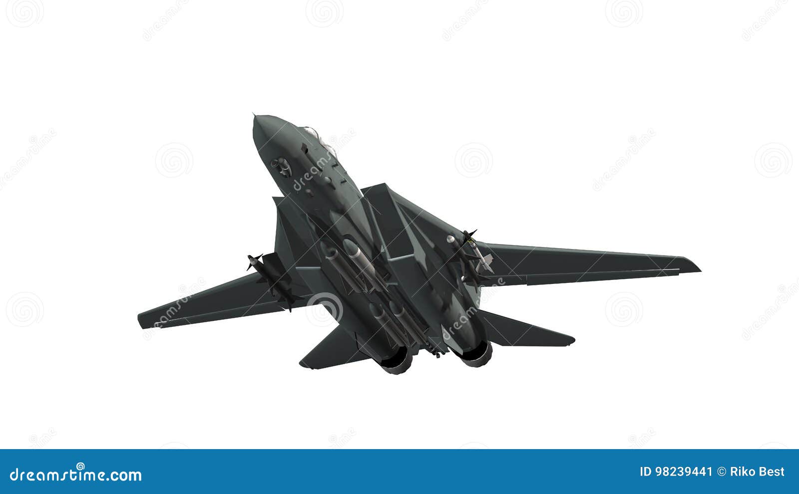 Armed Military Fighter Jet In Flight - Isolated On White Stock Image ...