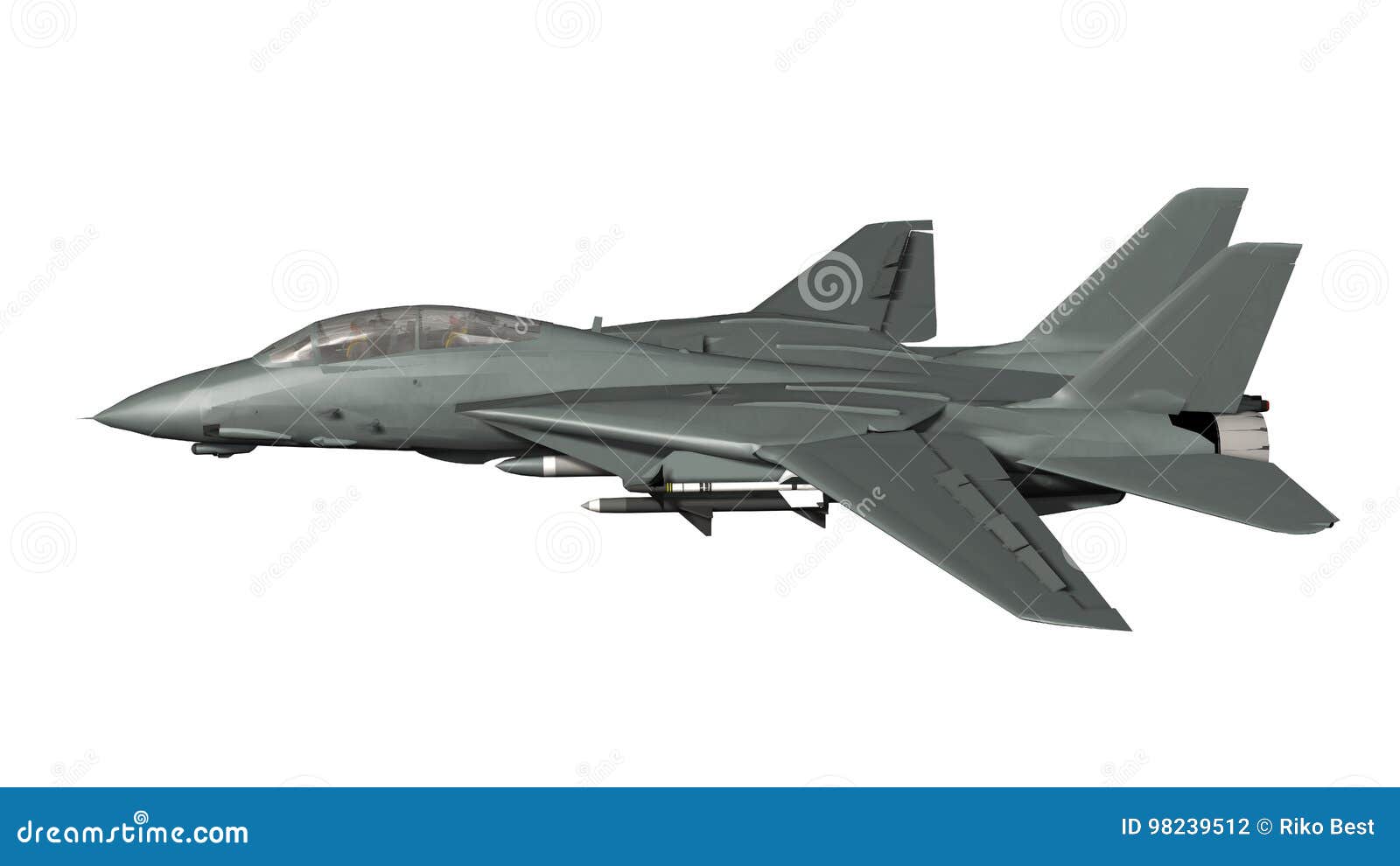 Armed Military Fighter Jet In Flight - Isolated On White Stock Image ...