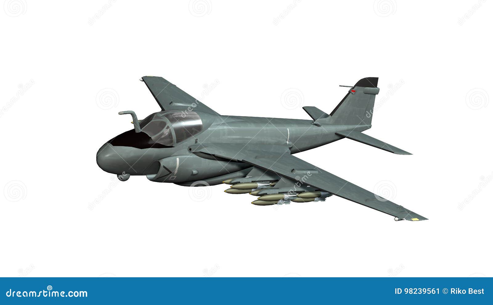 Armed Military Fighter Jet In Flight - Isolated On White Stock Image ...