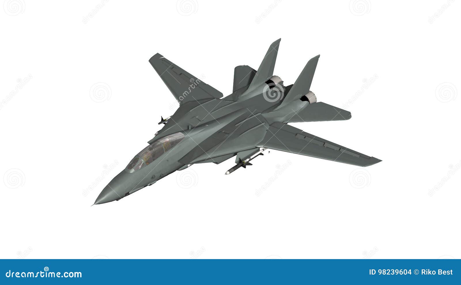 Armed Military Fighter Jet In Flight - Isolated On White Stock Image ...