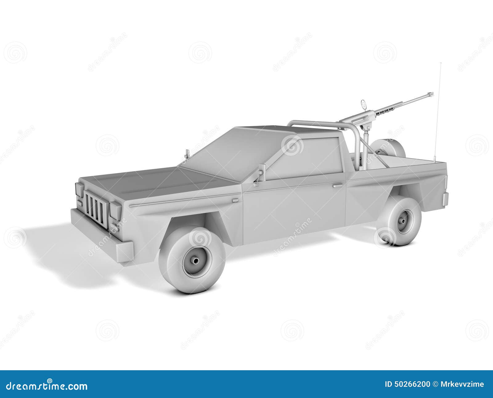 Armed pickup truck stock illustration. Illustration of army - 50266200