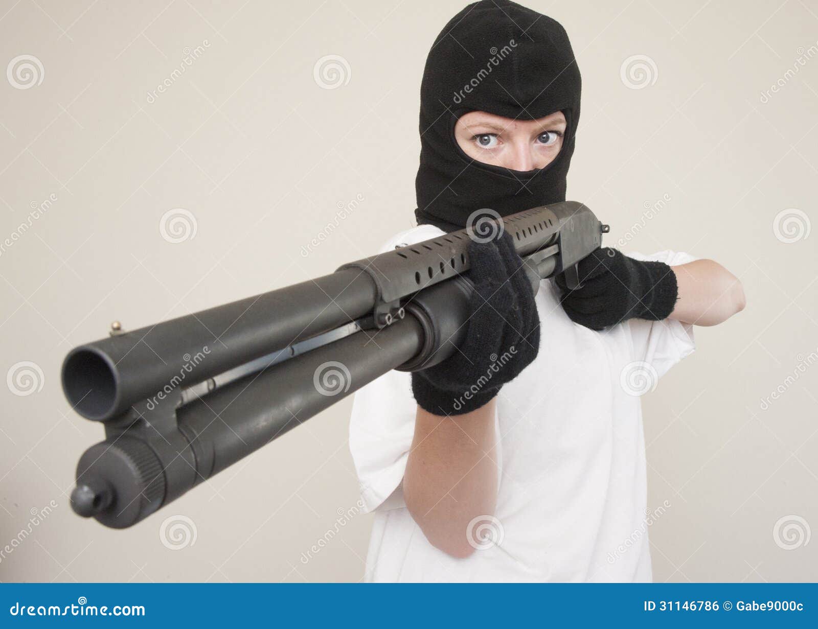 Armed robbery stock photo. Image of crime, shotgun, guns - 31146786