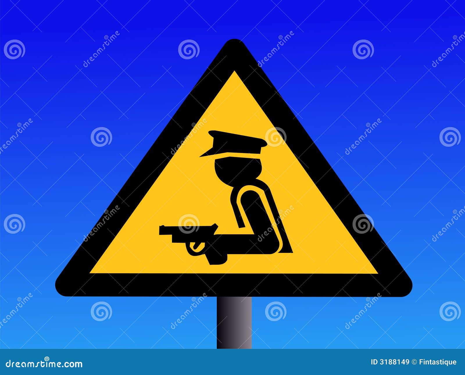 Armed Security Guard Sign Stock Illustration | CartoonDealer.com #3188149