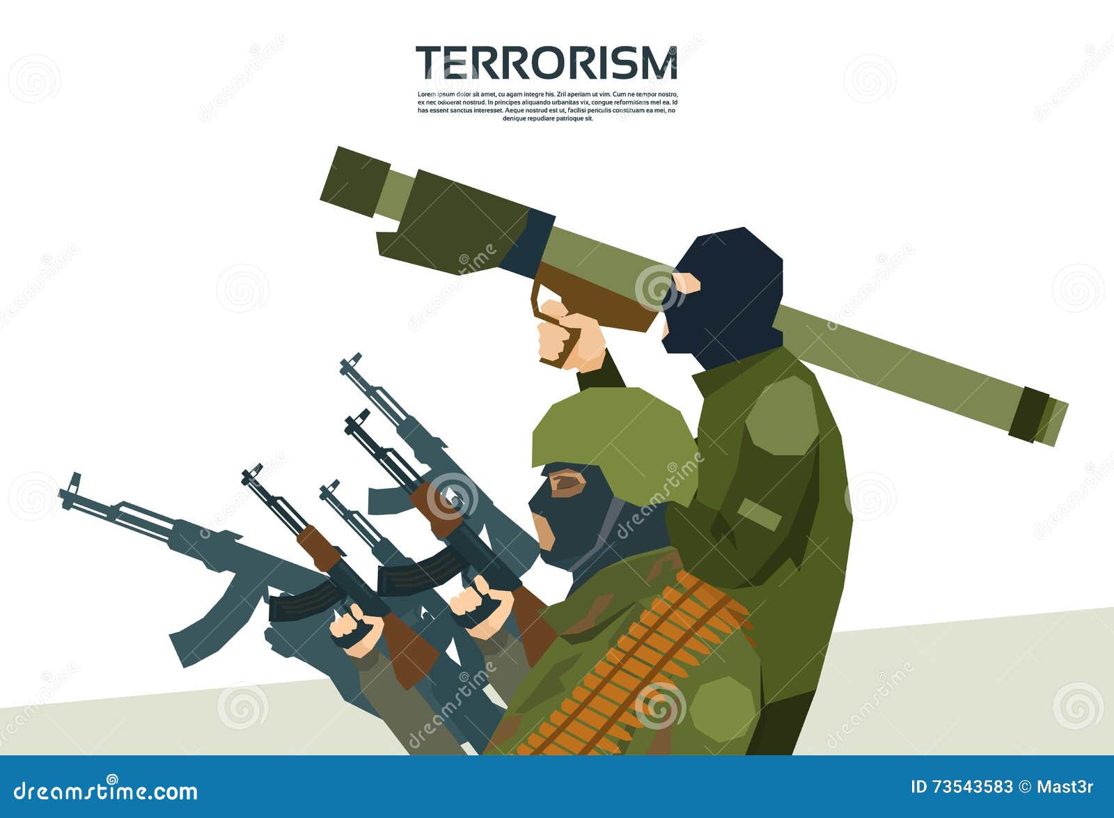Armed Terrorist Group Terrorism Concept Stock Vector - Illustration of ...