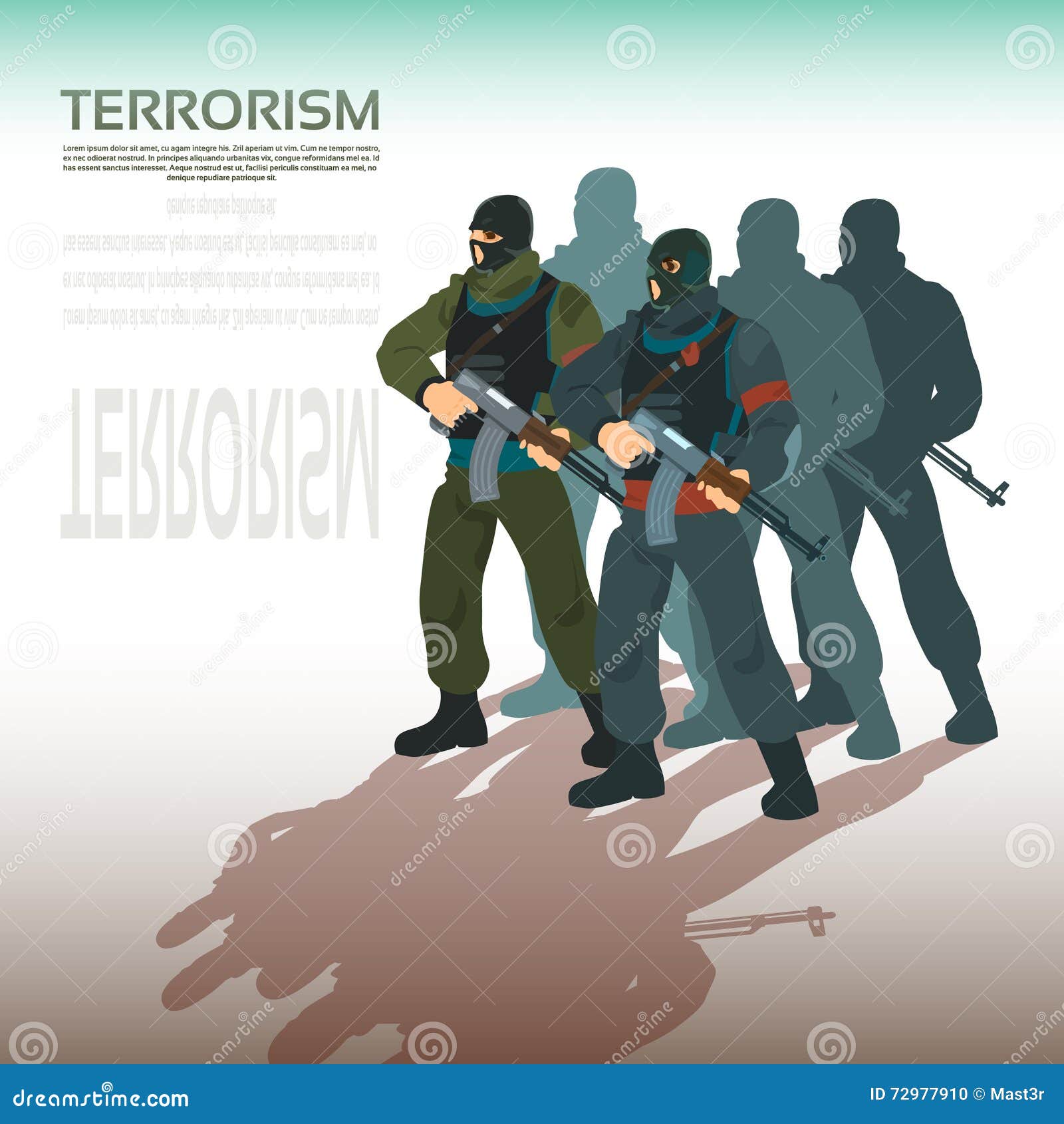 Armed Terrorist Group Terrorism Concept Stock Vector - Illustration of ...