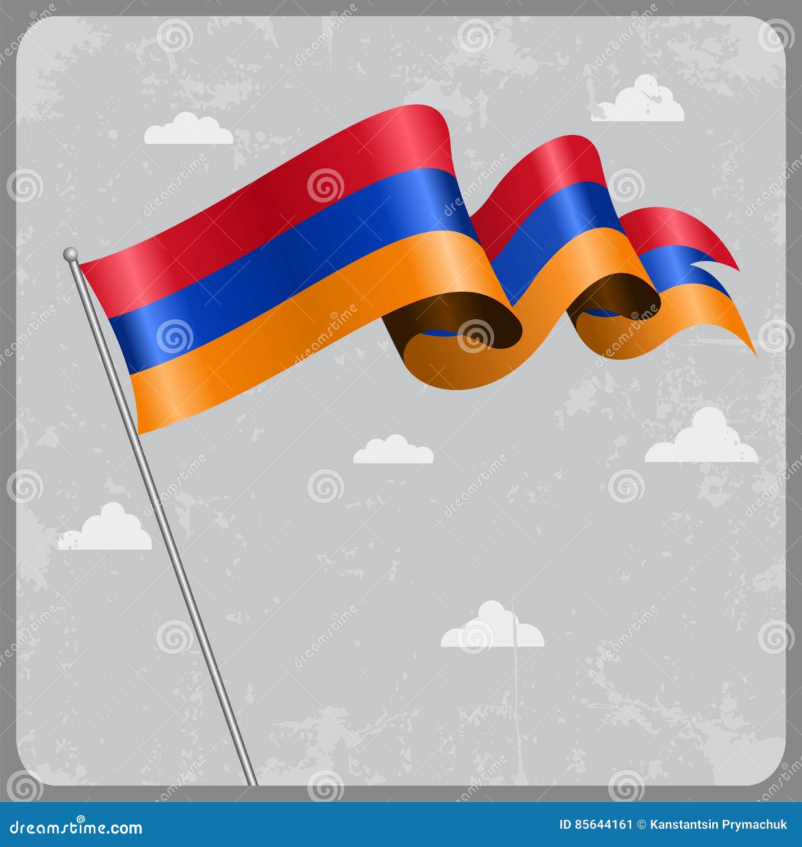 Armeense Golvende Vlag Vector Illustratie Vector Illustratie ...