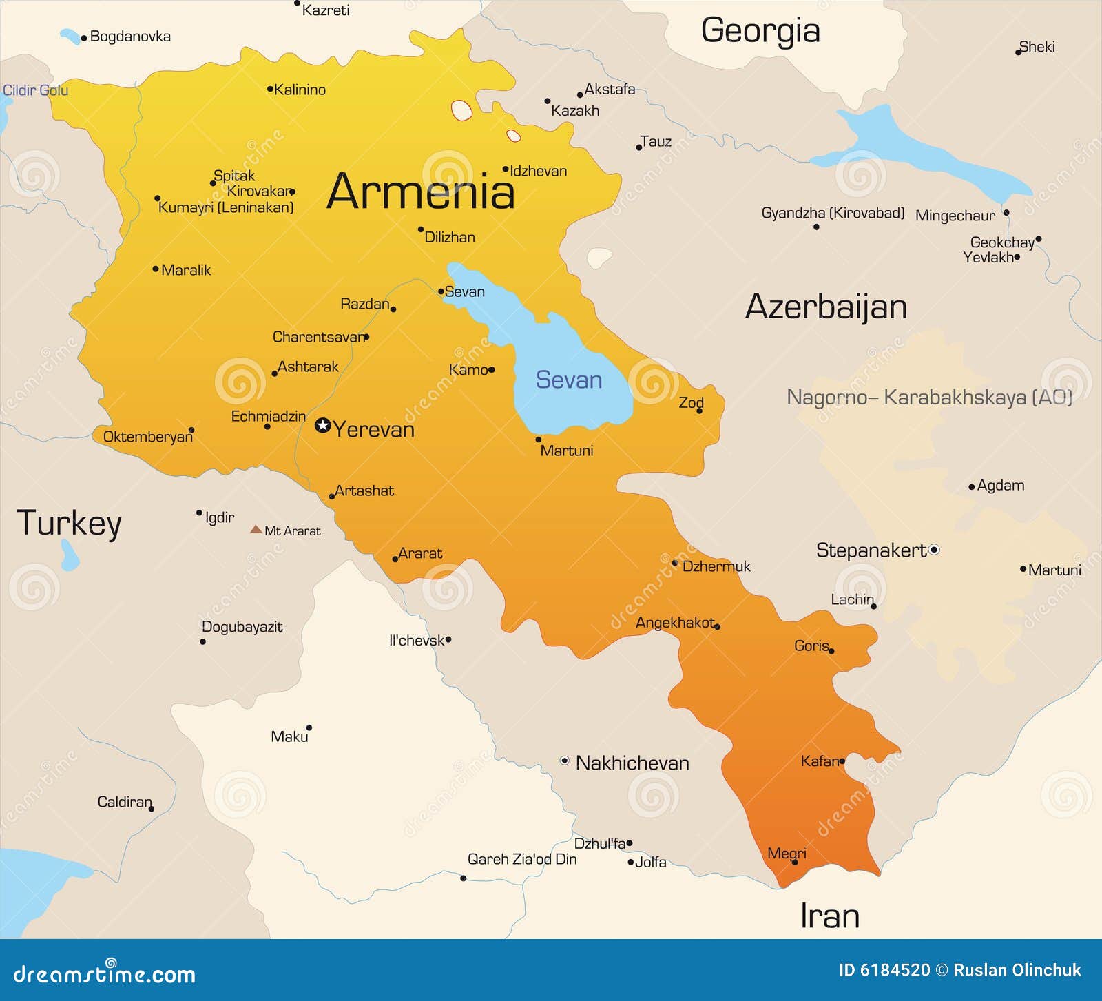 Armenia Map Vector Illustration | CartoonDealer.com #31431254