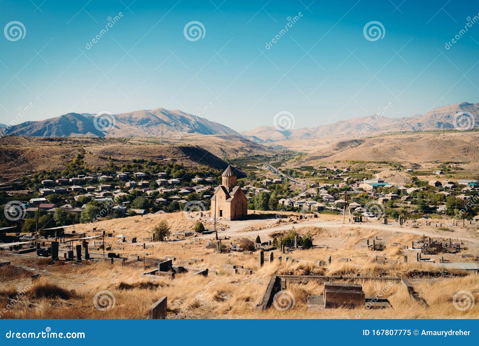 A scenic view in Armenia stock image. Image of monastery - 167807775