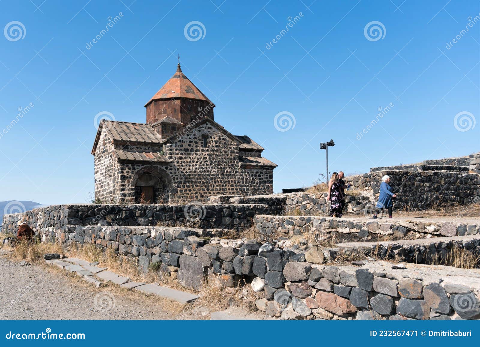 Armenia, Lake Sevan, September 2021. Sevanavank Monastery Walls and ...