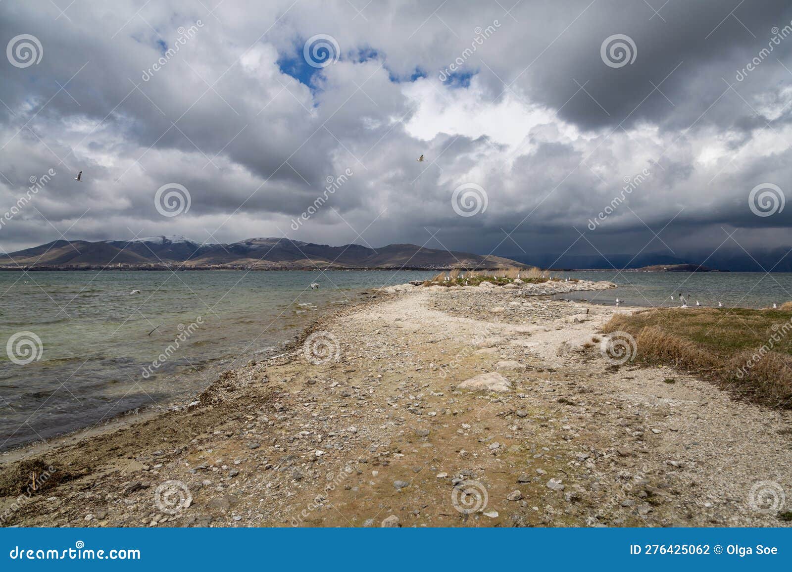 Armenia, Lake Sevan, View from the Mountain Stock Photo - Image of ...