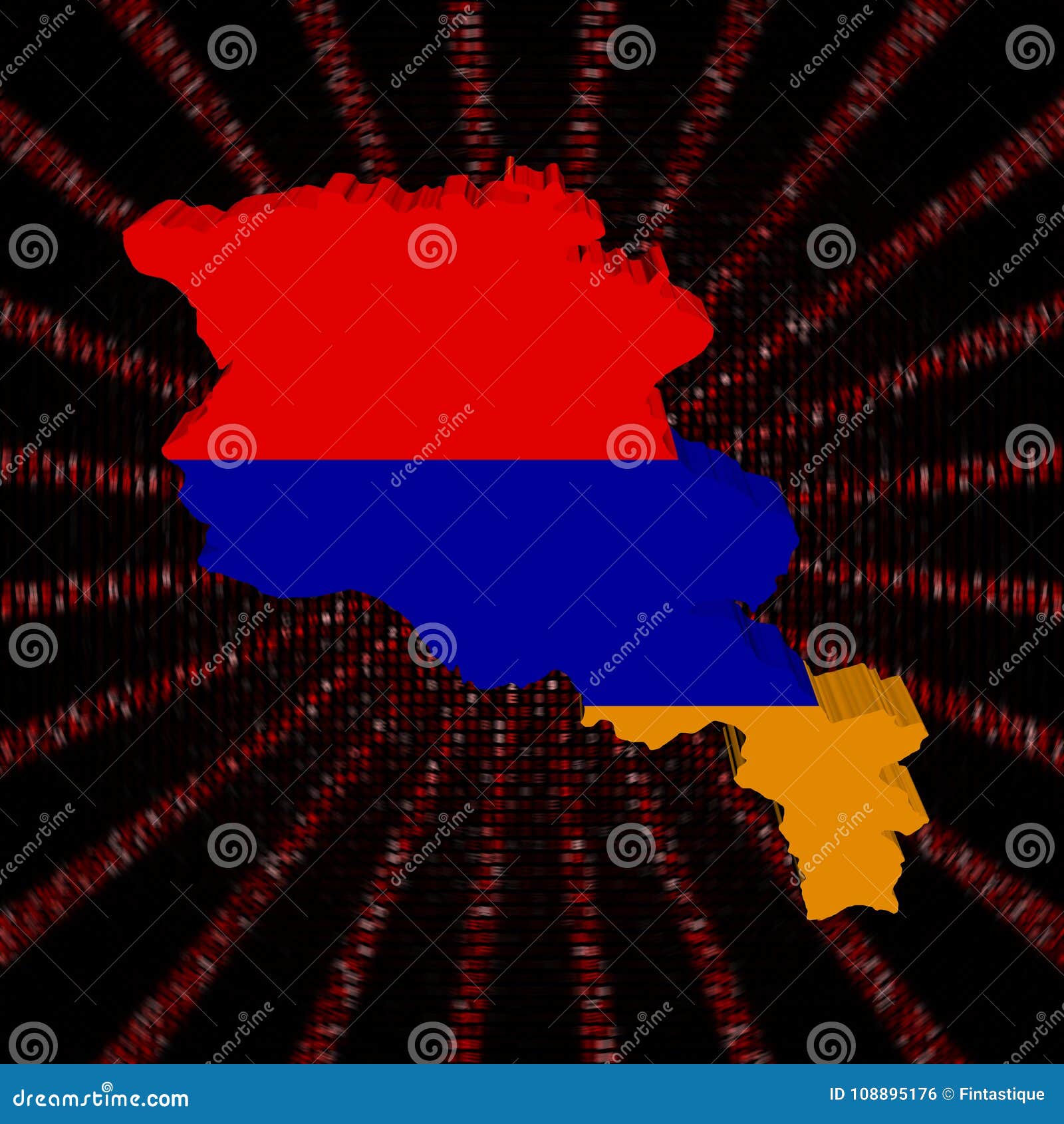 Armenia Map Flag on Red Hex Code Burst Illustration Stock Illustration ...
