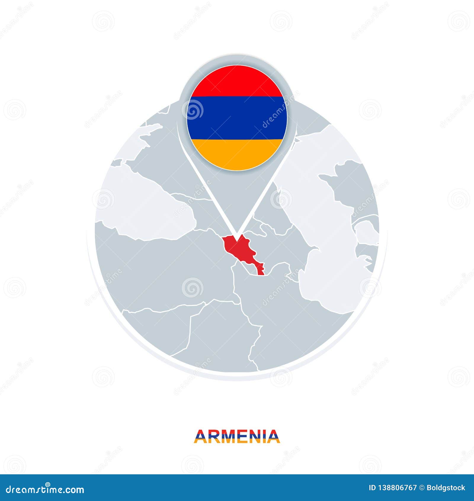 Armenia Map and Flag, Vector Map Icon with Highlighted Armenia Stock ... Armenia Map and Flag, Vector Map Icon with Highlighted Armenia Stock ...