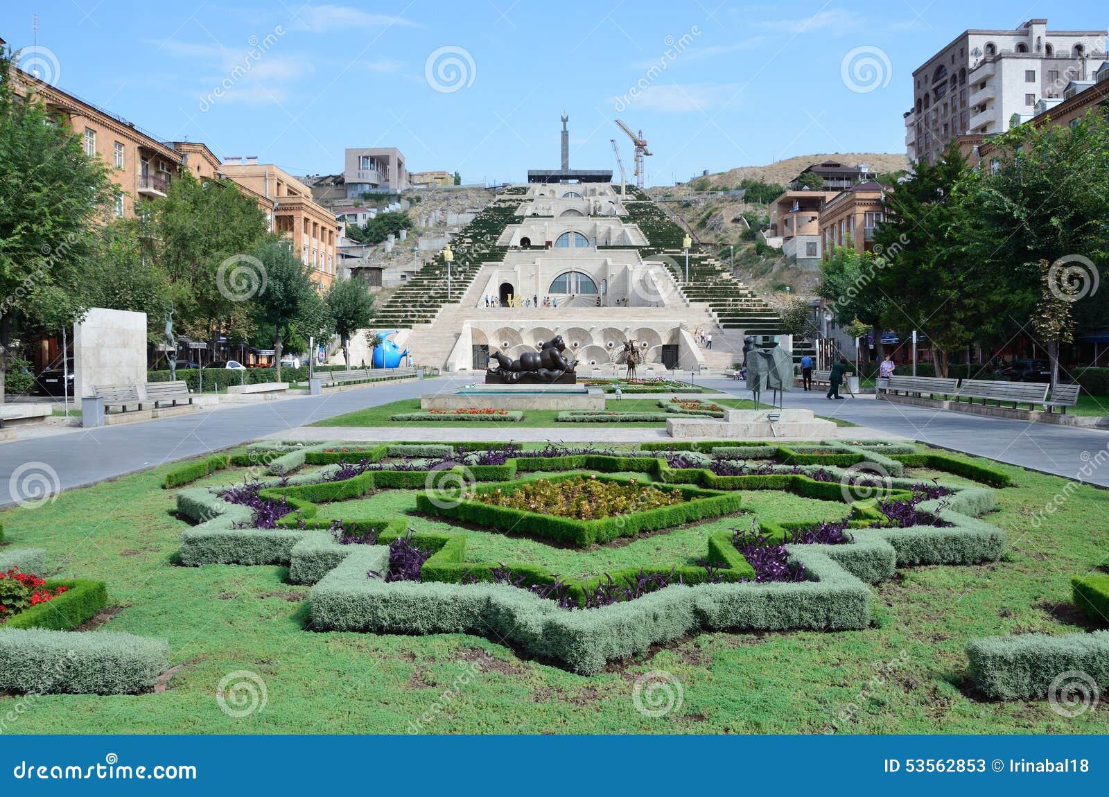 Armenia, the Sights of Yerevan, Cascade in Autumn Editorial Stock Photo ...