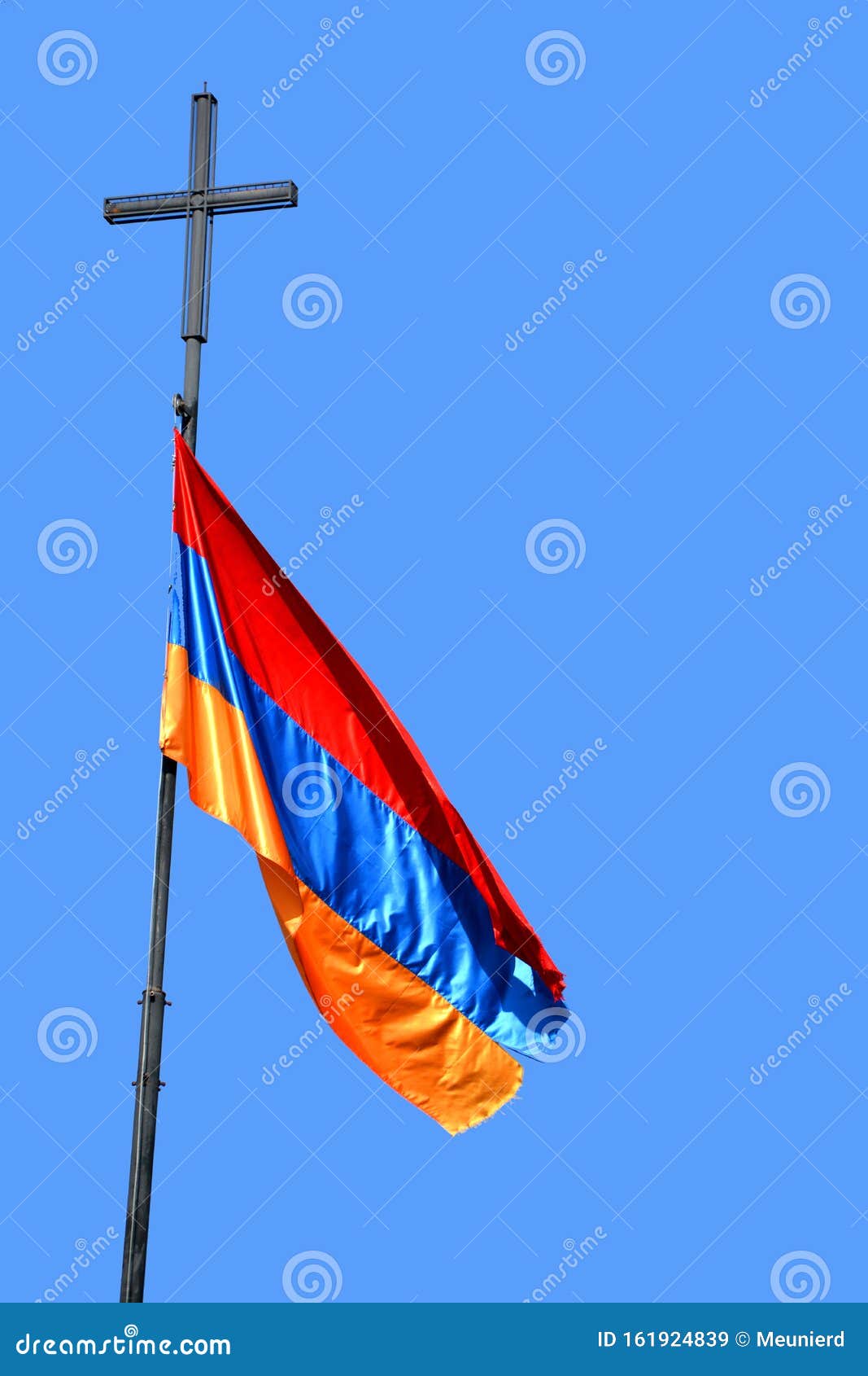 Armenian flag and cross stock image. Image of christian - 161924839