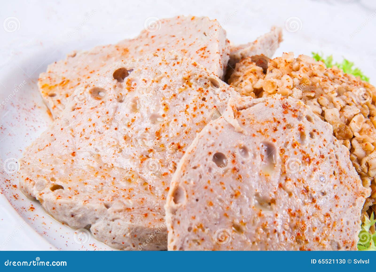 Armenian Kyufta Served with Pilaf Stock Photo - Image of emmer, rice ...