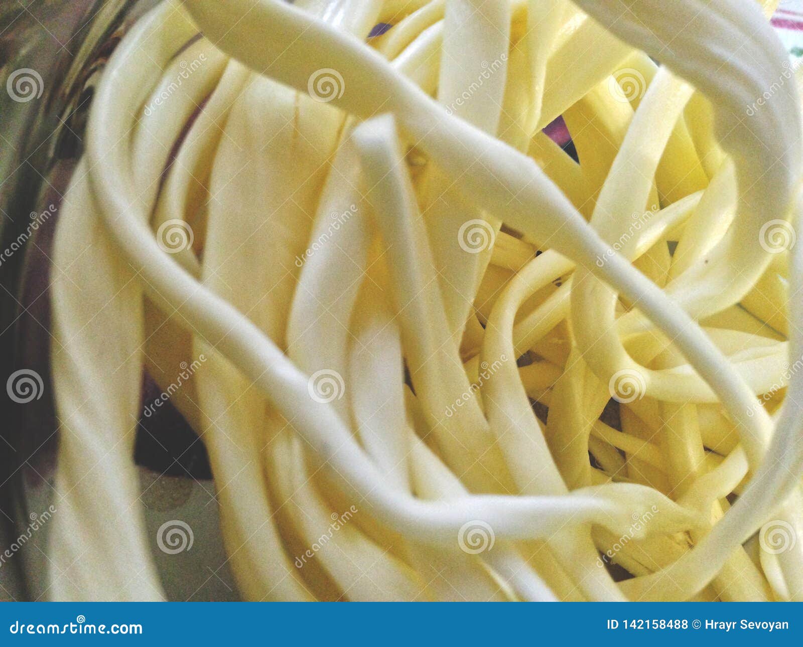 Armenian Processed Cheese Called Thread. Stock Photo - Image of pepper ...