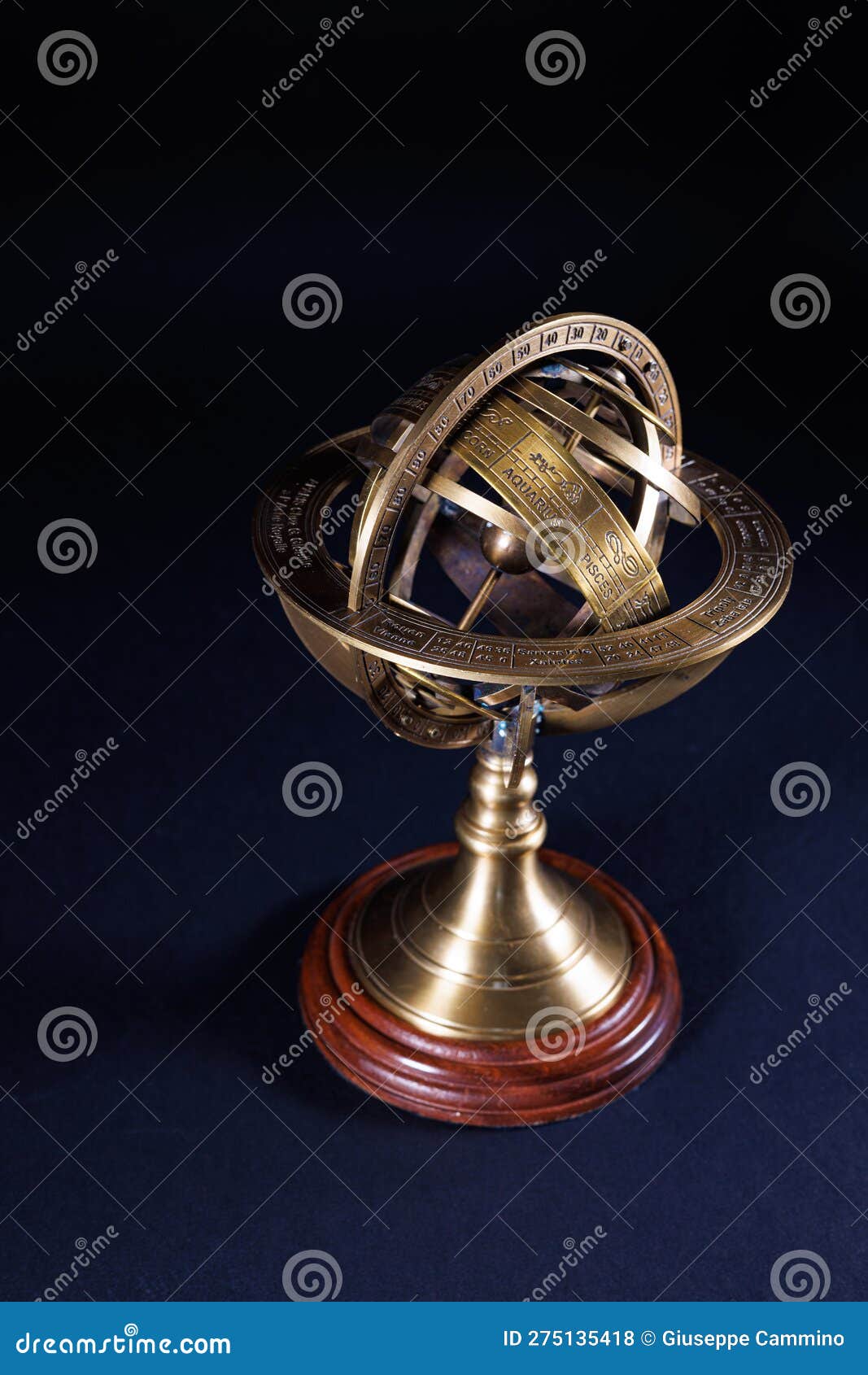 Armillary Sphere - Astrolabe Globe Stock Photo - Image of macro, sphere ...