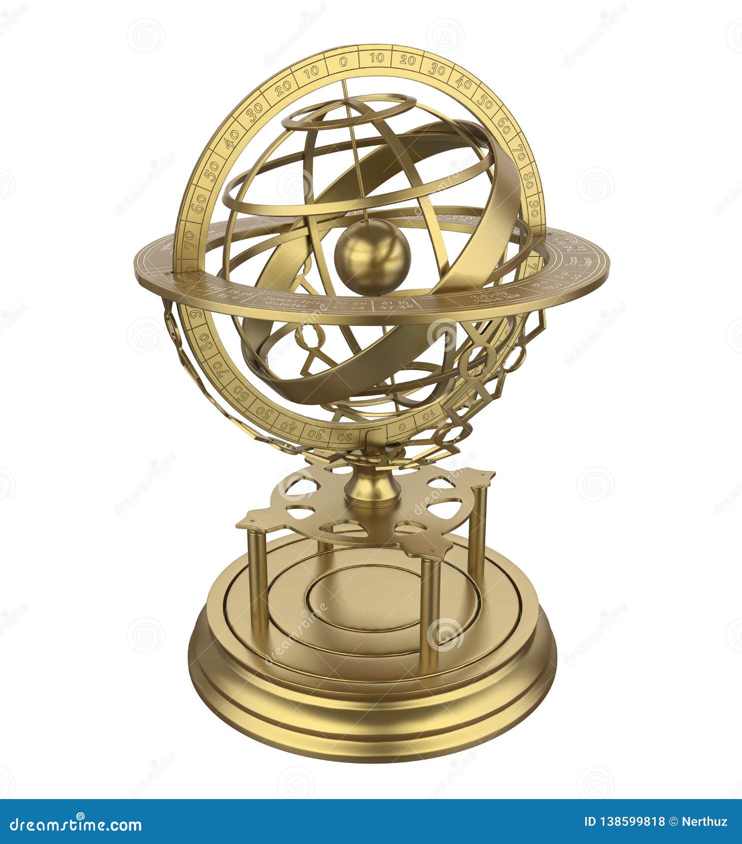Armillary Sphere Isolated stock illustration. Illustration of ...