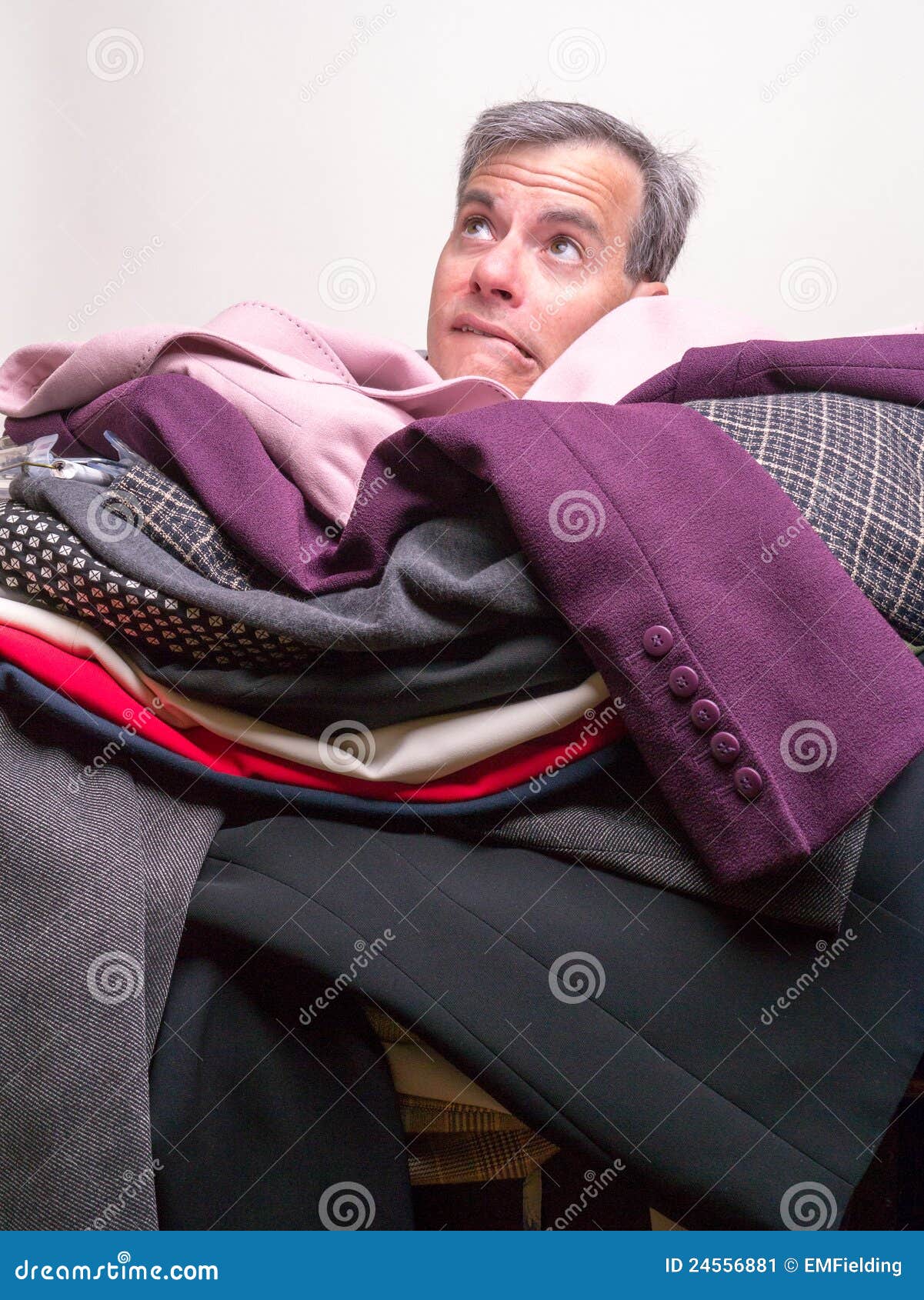 Armload of clothes stock image. Image of cleaning, laundry - 24556881