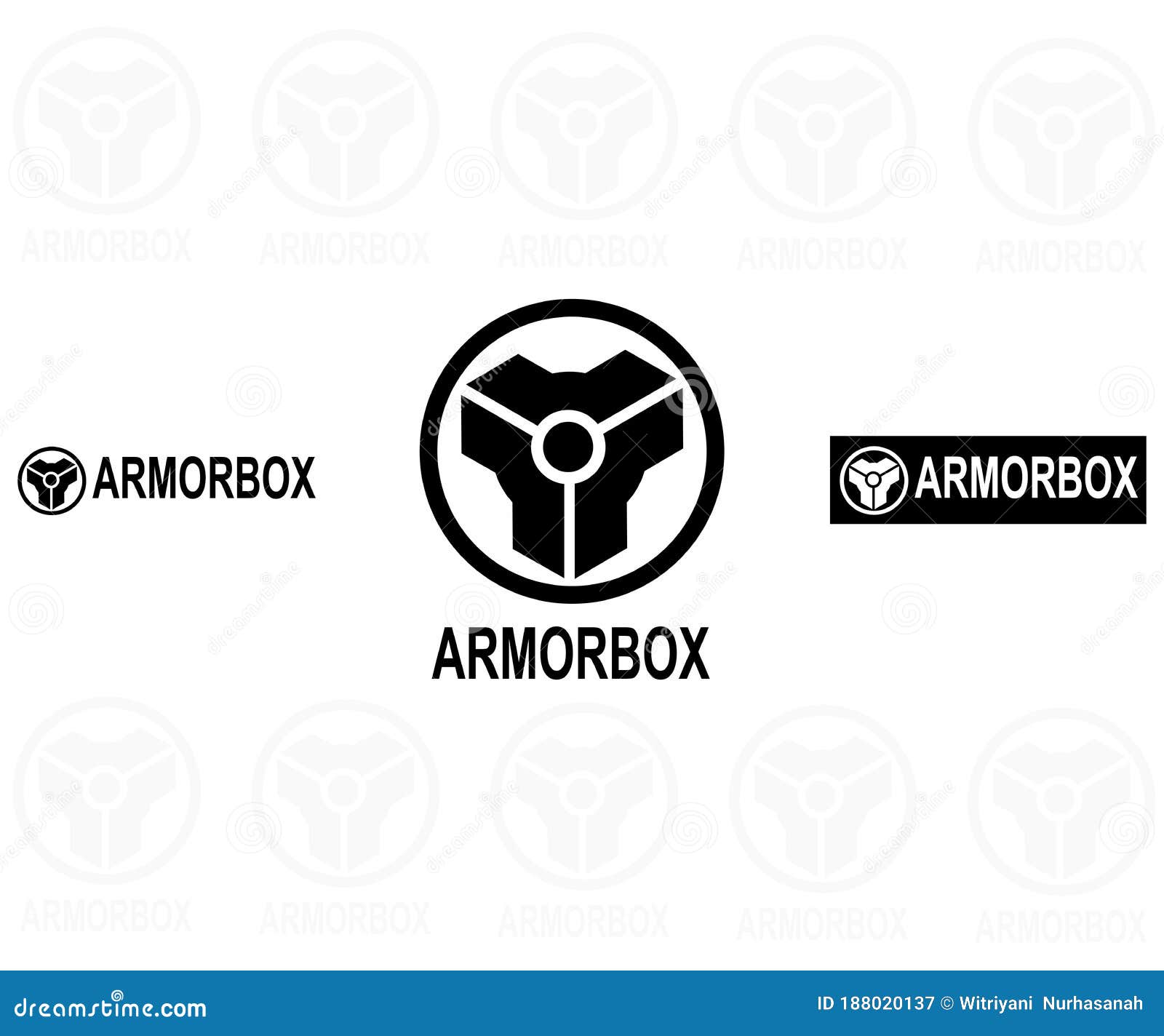 Armor Box Logo Design on Isolated Background Stock Vector ...