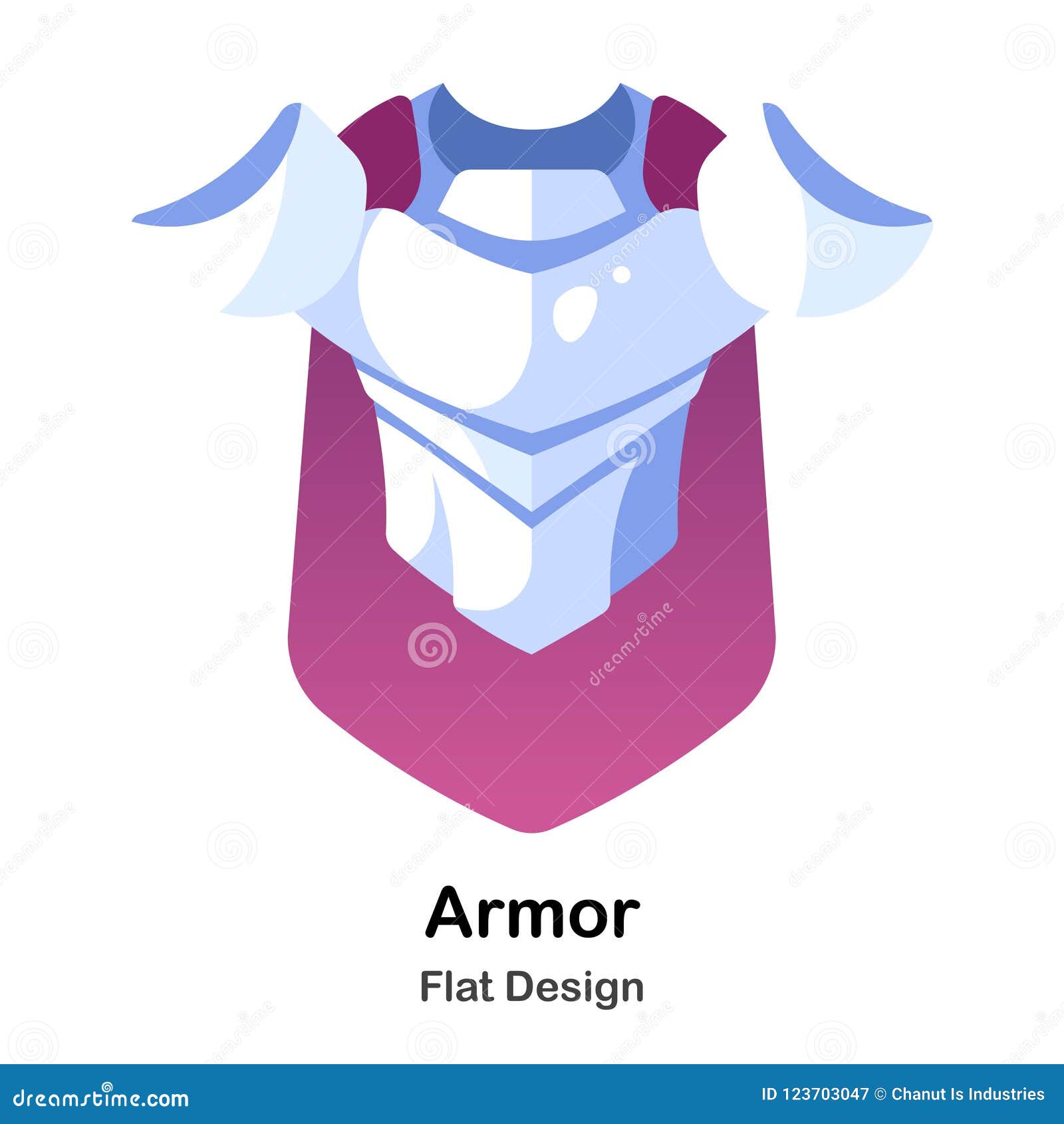Armor Flat Icon stock vector. Illustration of suit, armor - 123703047
