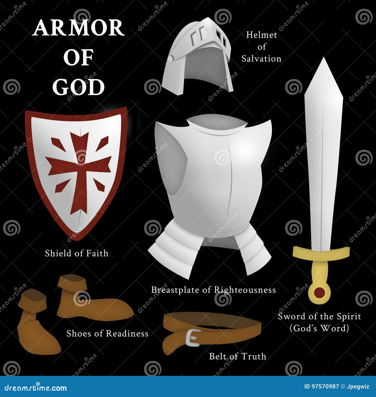 Full Armor Of God Illustration
