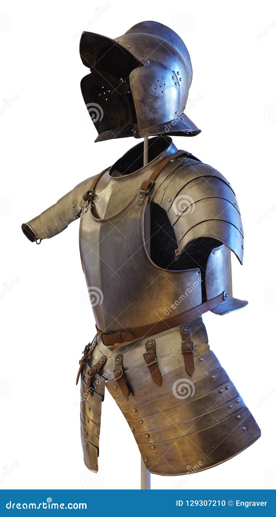 Armor History Objects Isolated Stock Photo - Image of head, leather ...