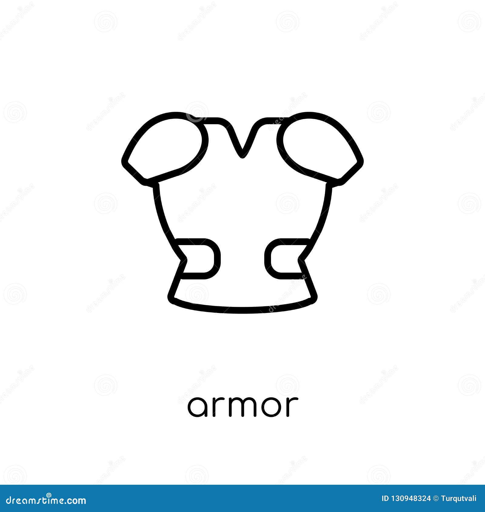 Armor Icon. Trendy Modern Flat Linear Vector Armor Icon on White Stock ...