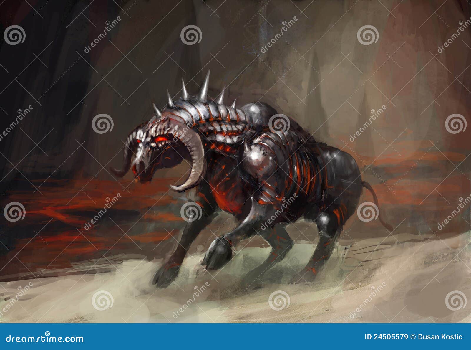 Armor Knight Bull Royalty Free Stock Images - Image: 24505579