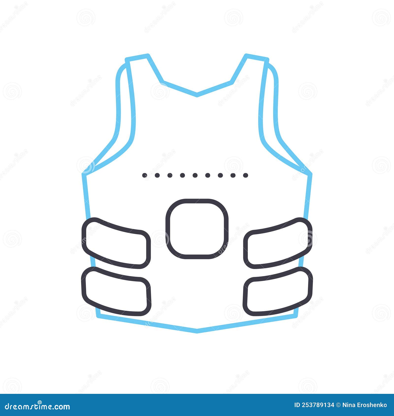 Armor Line Icon, Outline Symbol, Vector Illustration, Concept Sign ...