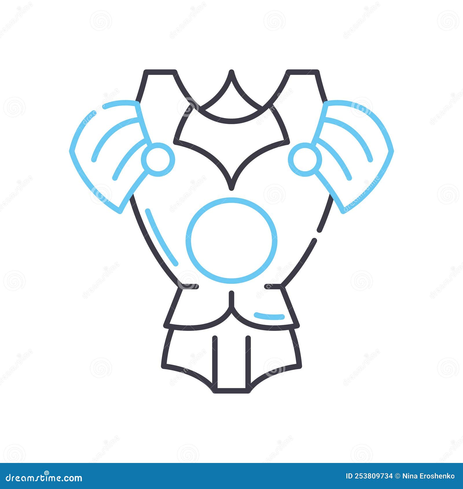 Armor Line Icon, Outline Symbol, Vector Illustration, Concept Sign ...