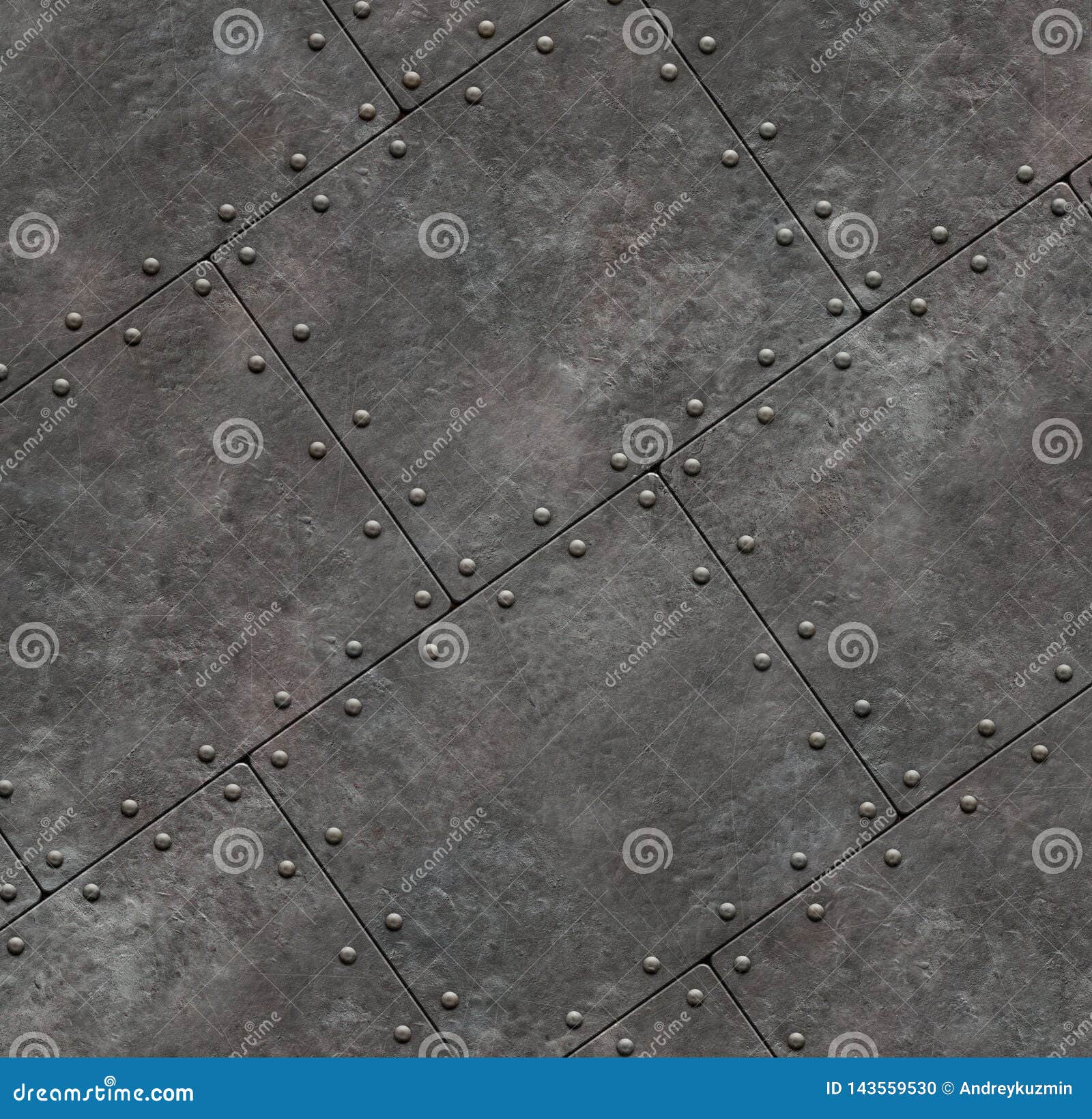 Armor Rustic Plates with Rivets As Metal Background 3d Illustration ...