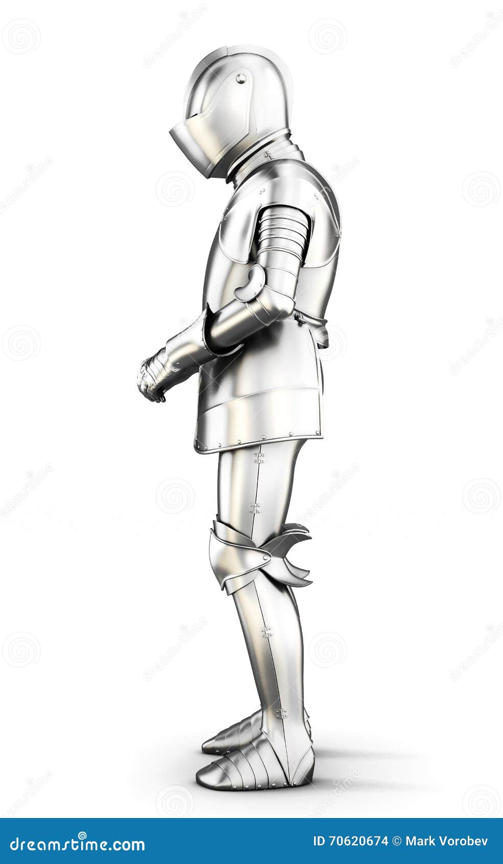 Armor Side View Isolated on White Background. 3d Rendering Stock Photo ...